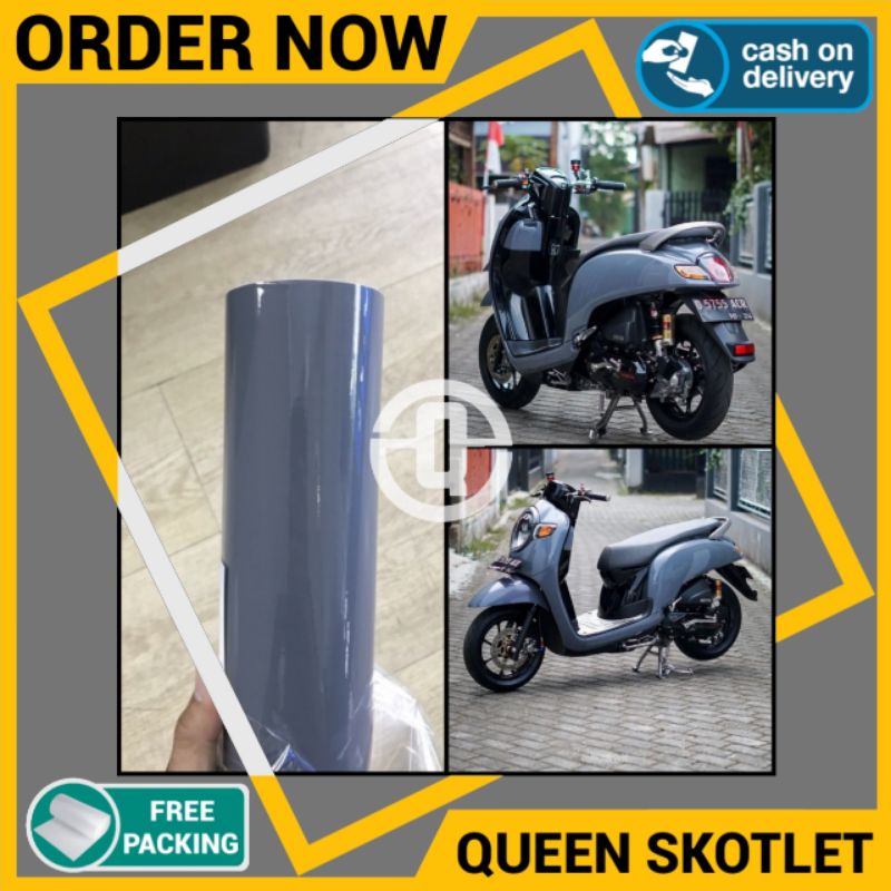 Jual Stiker Skotlet Vinyl Dark Grey Abu-Abu Glossy Sticker Scolet ...