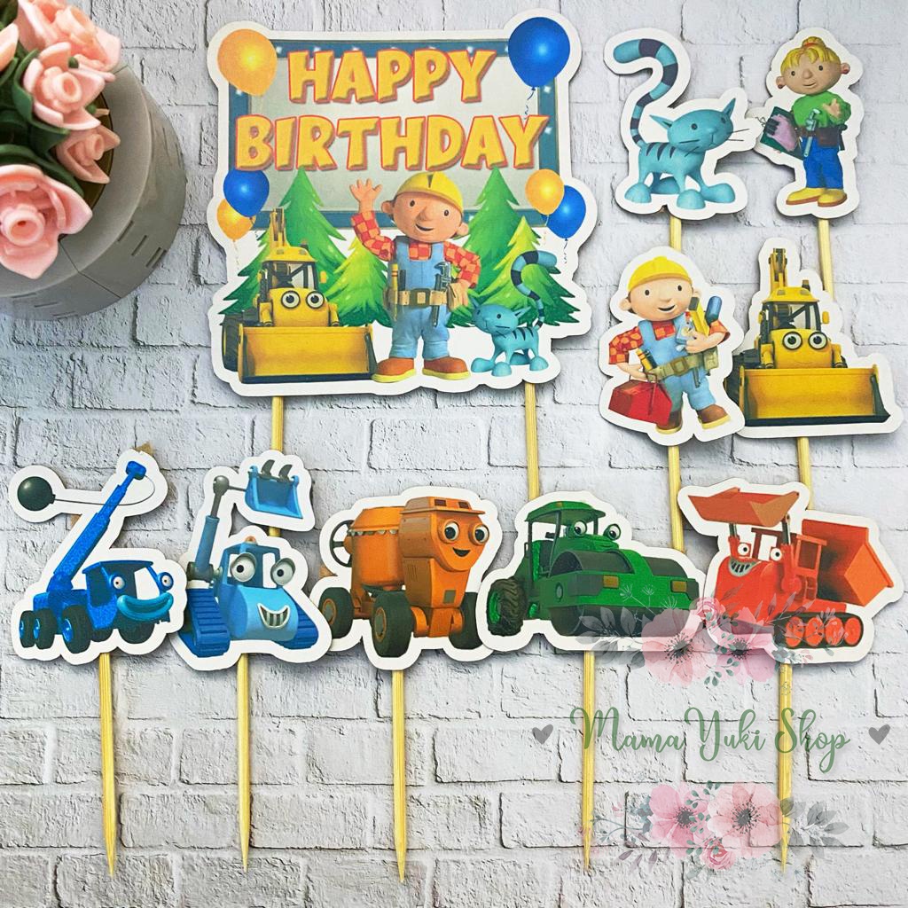 Jual Topper Cake Hiasan Kue Ulang Tahun Karakter BOB THE BUILDER ...