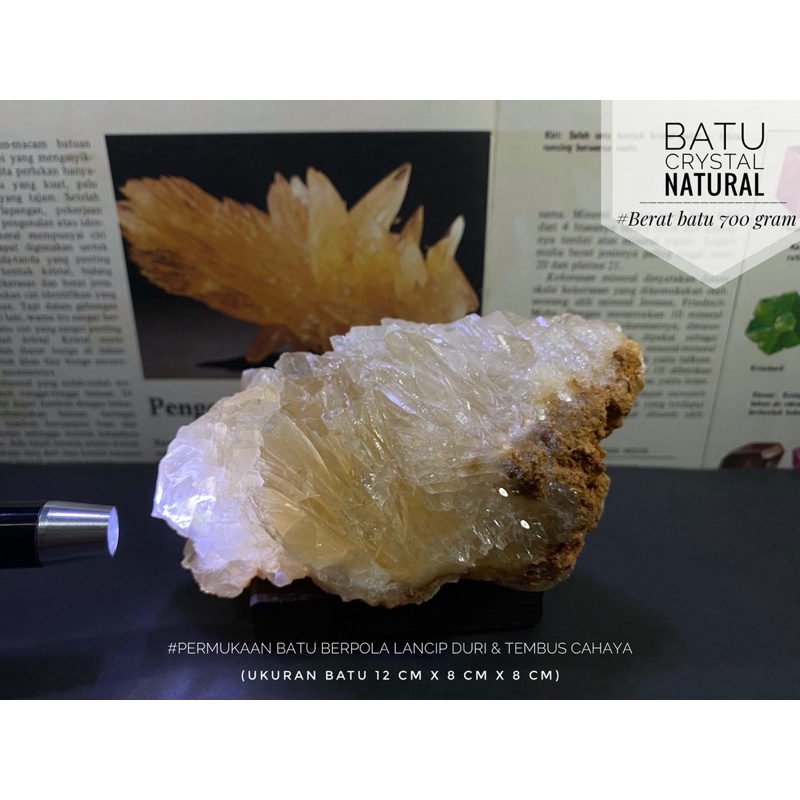 Jual Batu Crystal Natural Serat Duri L44 atau Batu Kristal Calsedon ...