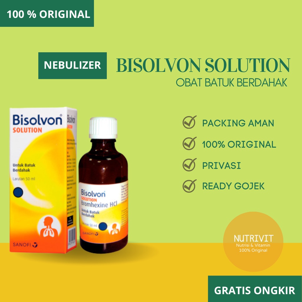 Jual BISOLVON SOLUTION 50ML OBAT BATUK BERDAHAK UNTUK NEBULIZER ...