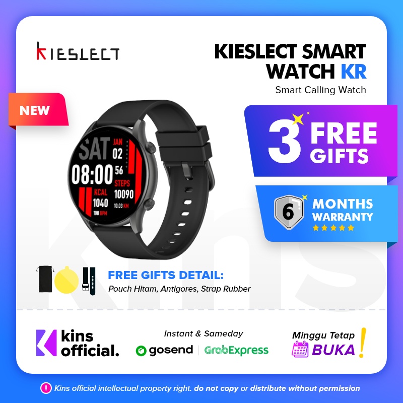 Jual Kieslect Smart Calling Watch KR 1.32" Semi-AMOLED Smartwatch Garansi | Shopee Indonesia
