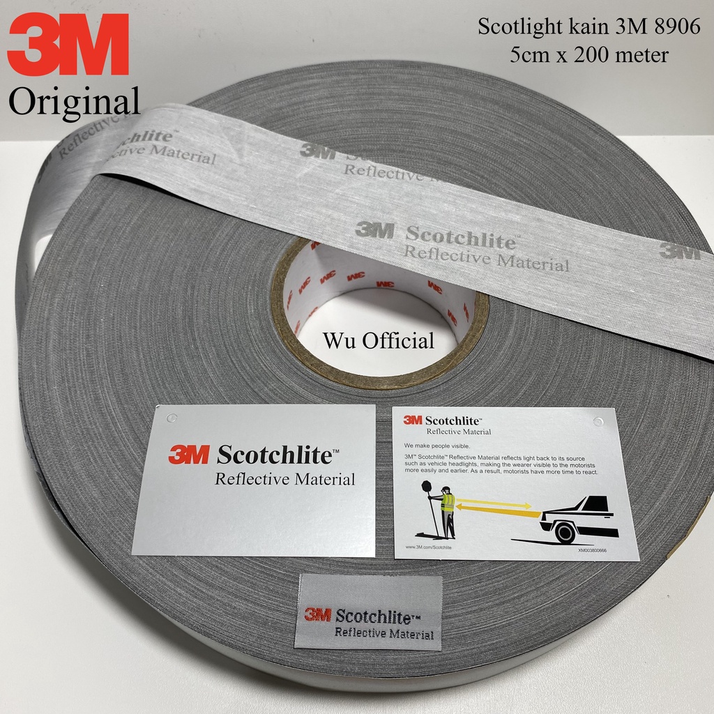 Jual Reflective / scotlite / scotlight kain / tape 3M 8906 lebar 5cm x ...