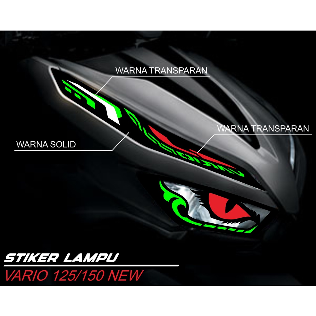 Jual Stiker Lampu/ Alis Motor Vario 125-150 New- Sticker Led Honda ...