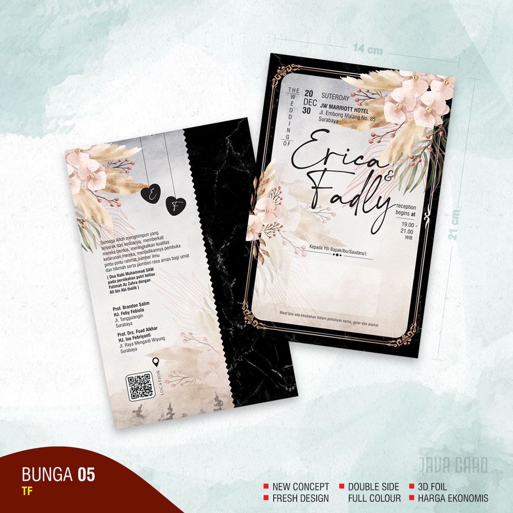 Jual Bunga 05 TF Blanko Undangan | Undangan Murah | Blangko Undangan | Free File Setting ...