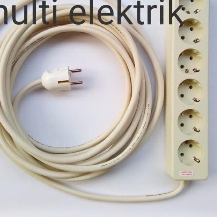 Jual colokan stop kontak uticon 1 2 3 4 5 6 lubang kabel kawat eterna 3 5 7 meter ( NYM 2x1,5 / ...