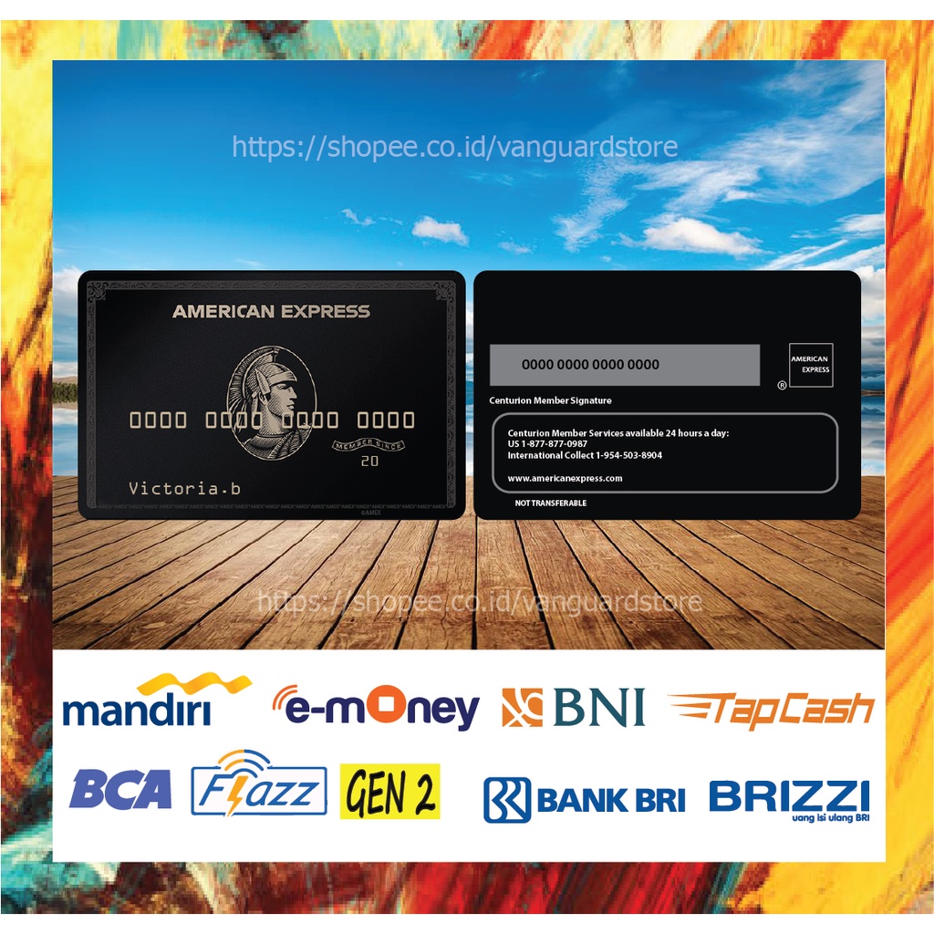 Jual KARTU E MONEY E TOLL KARTU AMERICAN EXPRESS BLACK 6 DEBIT CREDIT ...