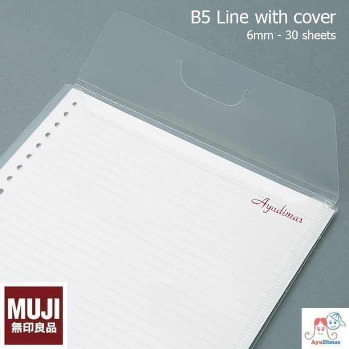 Jual Kertas Muji - Loose Leaf Paper B5 Line / Ruled 6Mm With Cover ...