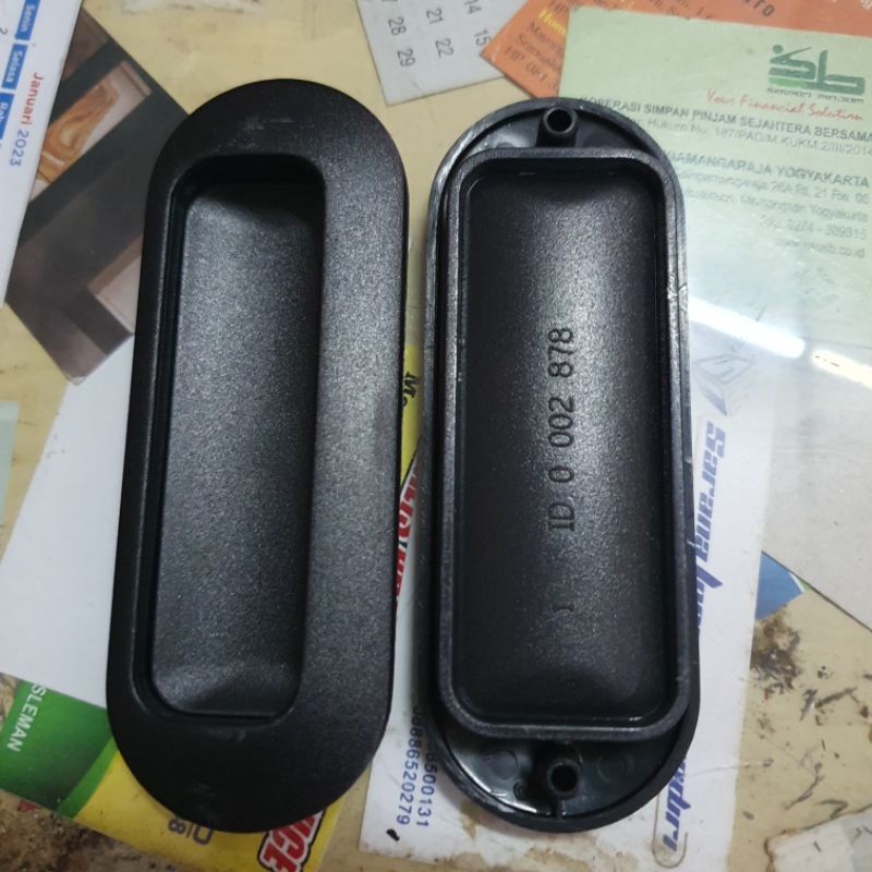 Jual pegangan tarikan handle handel tanam laci lemari plastik hitam ...