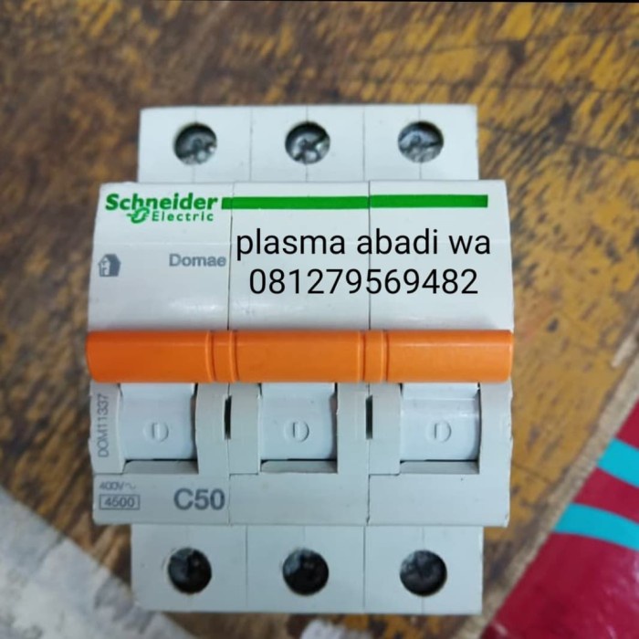Jual Komponen Listrik Mcb Domae Schneider 3 Phase 50A | Shopee Indonesia