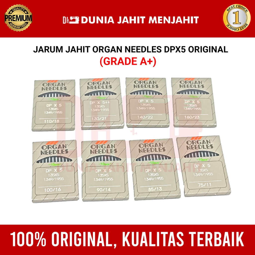 Jual Jarum Jahit ORGAN NEEDLES DPx5++ Original Berbagai Ukuran | Shopee Indonesia
