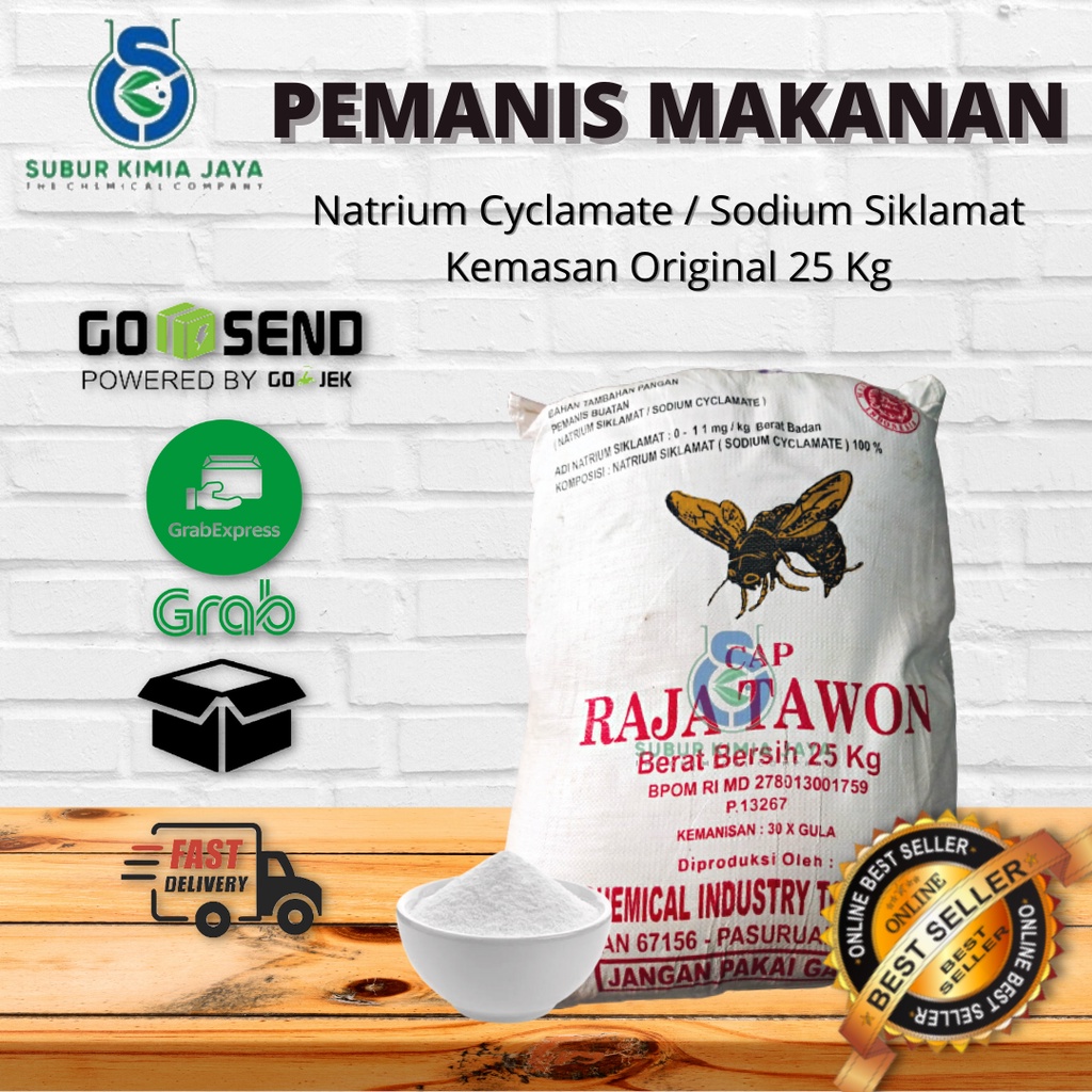 Jual Sodium Siklamat / Pemanis Buatan Cap Raja Tawon 25 Kg | Shopee ...