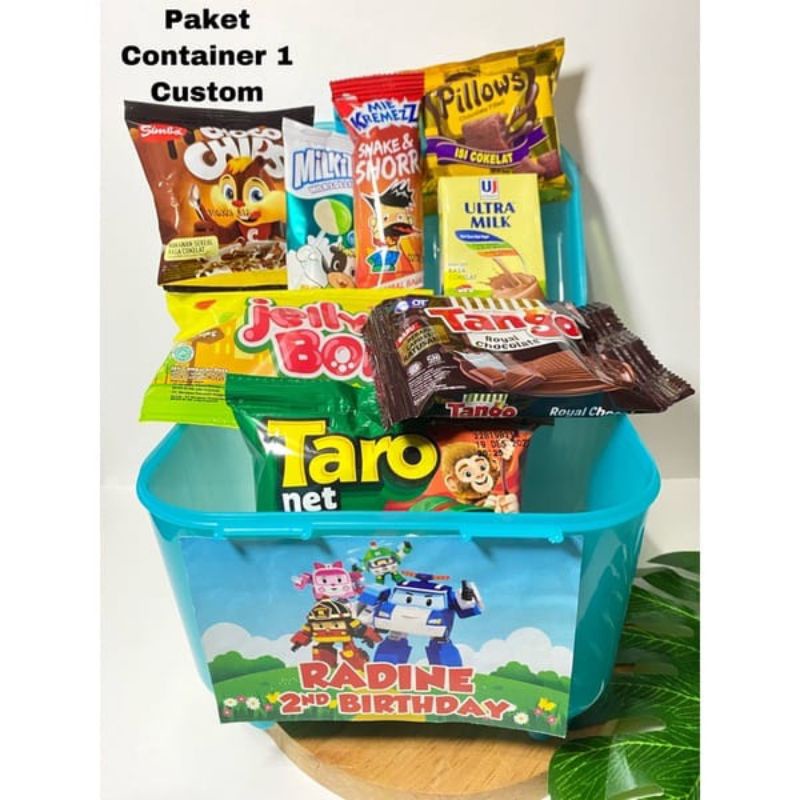 Jual PAKET SOUVENIR ULANG TAHUN CONTAINER / SNACK ANAK PAKET MURAH ...