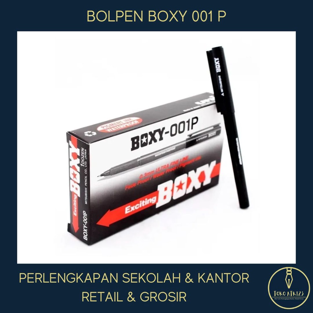 Jual Ballpoint / Pulpen / Bolpen Boxy 001 P | Shopee Indonesia