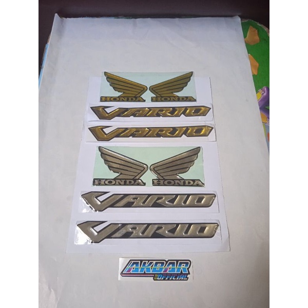 Jual stiker emblem timbul vario dan sticker emblem sayap honda | Shopee ...
