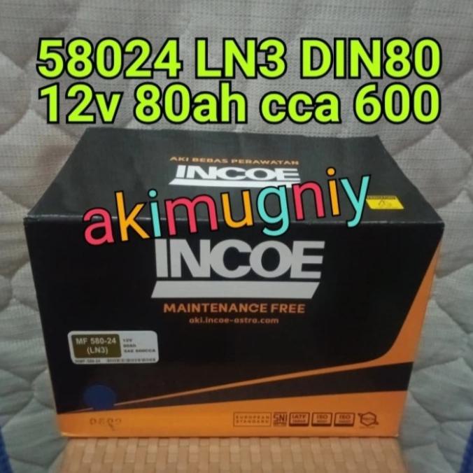 Jual aki 58024 ln3 incoe 12v 80ah vrz Innova reborn diesel bmw mercy ...