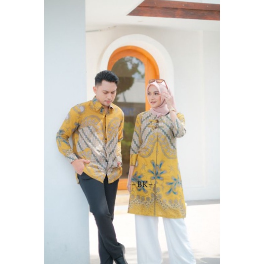 Jual Batik Couple (BATIK DUA PUTRI) - Atasan Batik Tunik Modern Tunik Set Baju Batik Couple ...