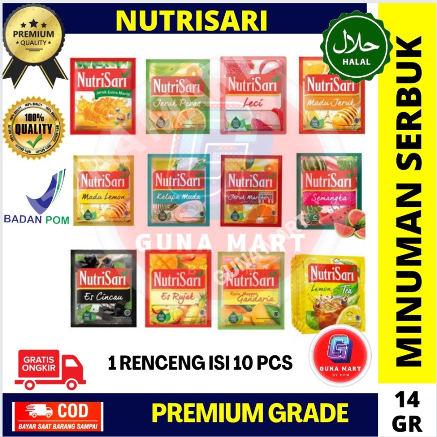 Jual MINUMAN SERBUK NUTRISARI BERBAGAI VARIANT RASA 1 PACK 10 PCS ...