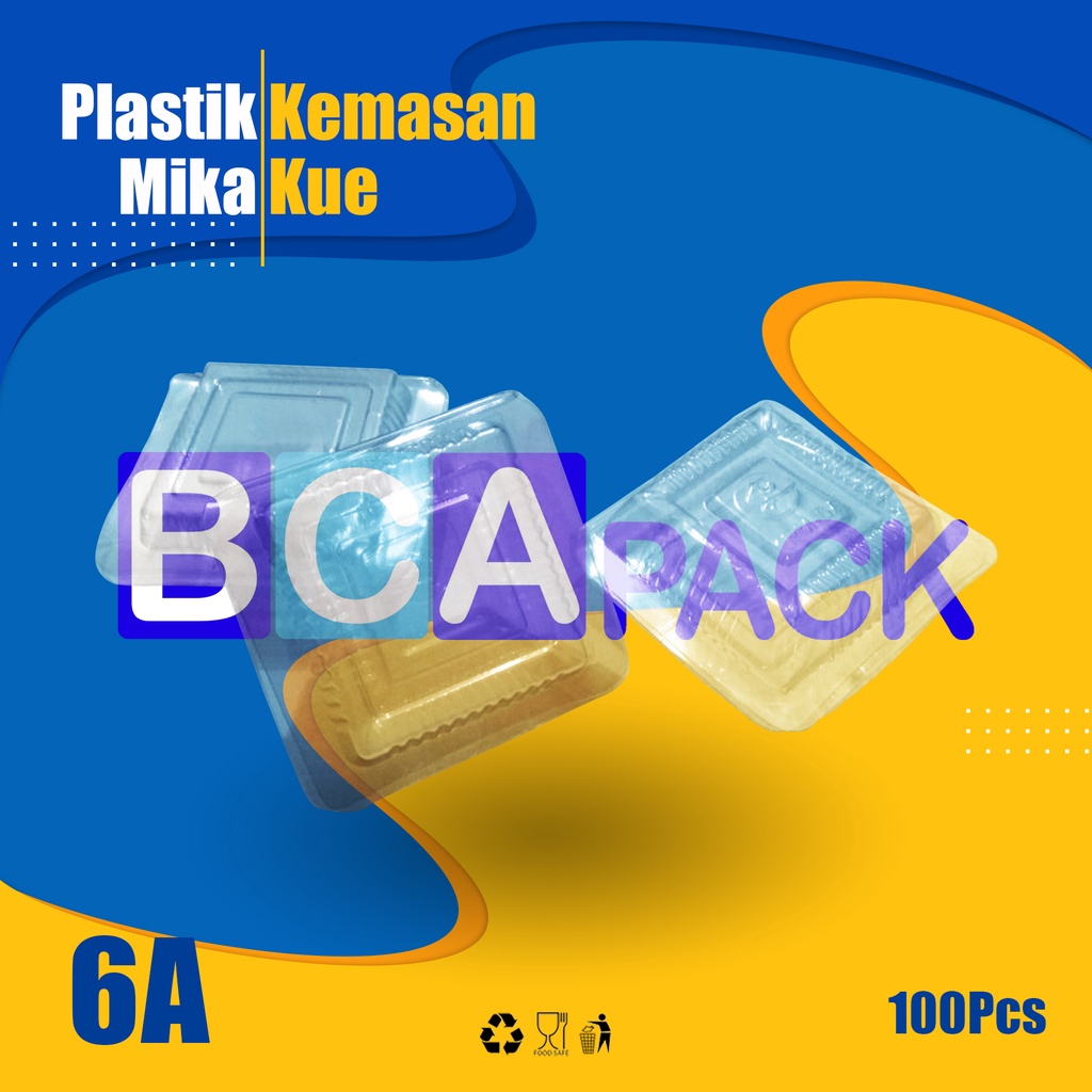 Jual PLASTIK MIKA KEMASAN KUE DAN MAKANAN UKURAN 6 - 6A isi 100pcs ...