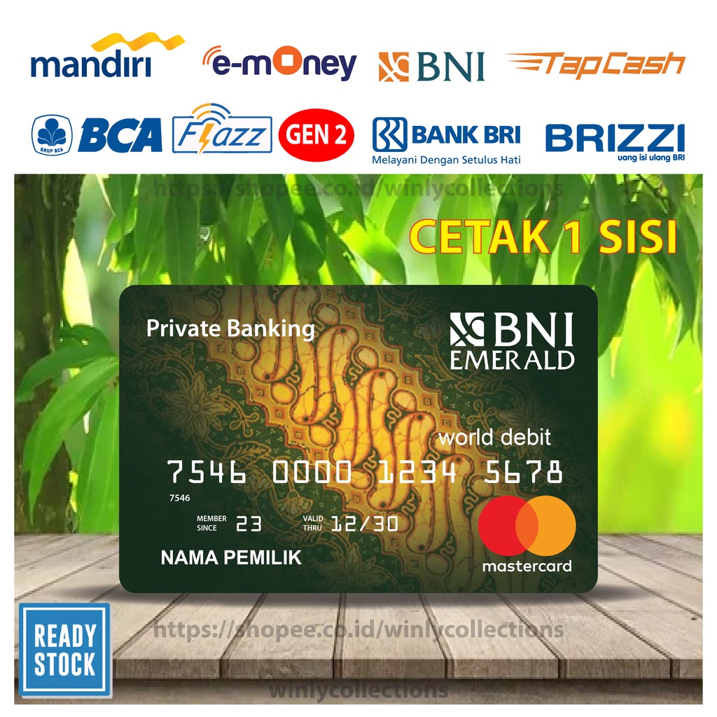 Jual EMONEY E TOLL DESAIN PRIVATE EMERALD CARD BATIK E MONEY MANDIRI ...