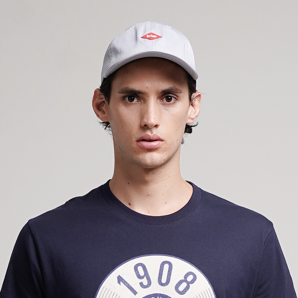 Jual Lee Cooper Caps Logo Diamond Red Light Grey | Shopee Indonesia