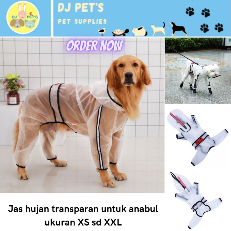 Jual baju anjing dan baju kucing jas hujan untuk hewan anabul transparan | Shopee Indonesia