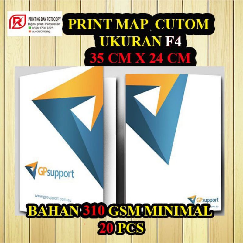 Jual Map Folder Custom Uk F4 (Bahan 310gram) | Shopee Indonesia