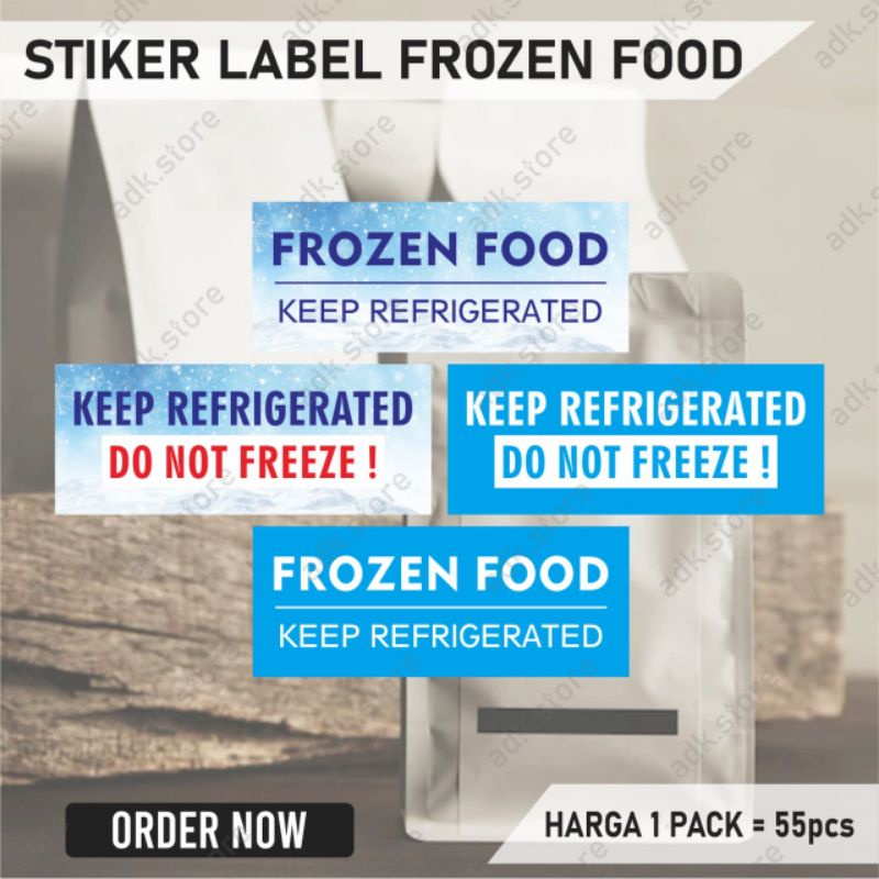 Jual [1 PACK] STIKER LABEL FROZEN FOOD | STIKER KEEP REFRIGERATED ...