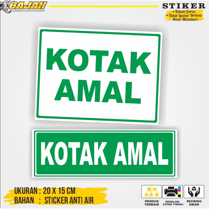 Jual stiker kotak amal | Shopee Indonesia