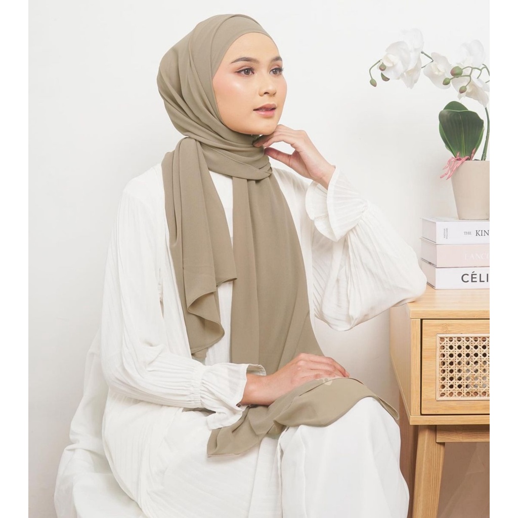 Jual JACE Pashmina Inner 2in1 / Pashmina Malay / Pashmina Instant Ceruty Babydoll Premium 175 x ...