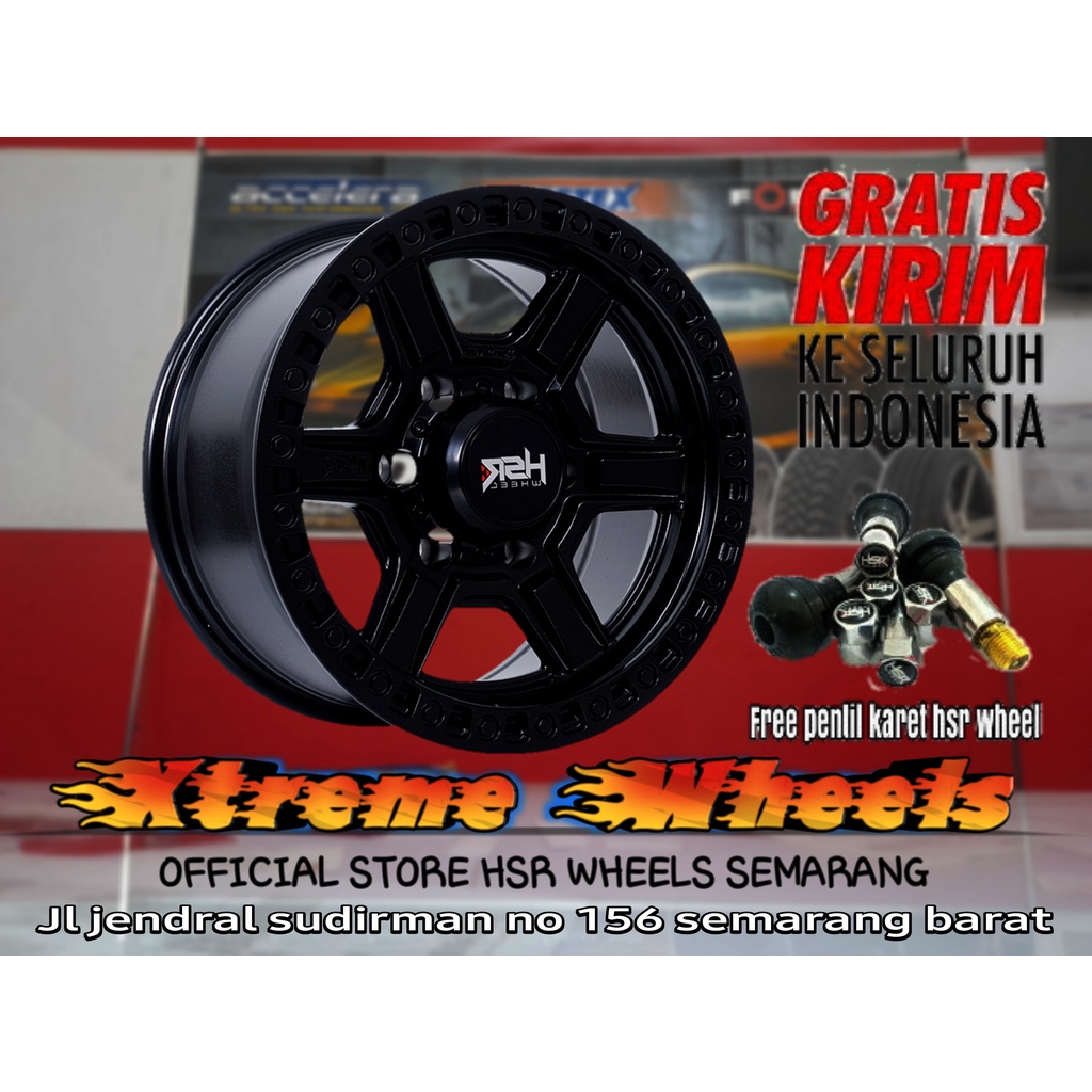 Jual velg offroad phanter ring 15 velg hsr wheel xts 01 r15 lebar 8 ...
