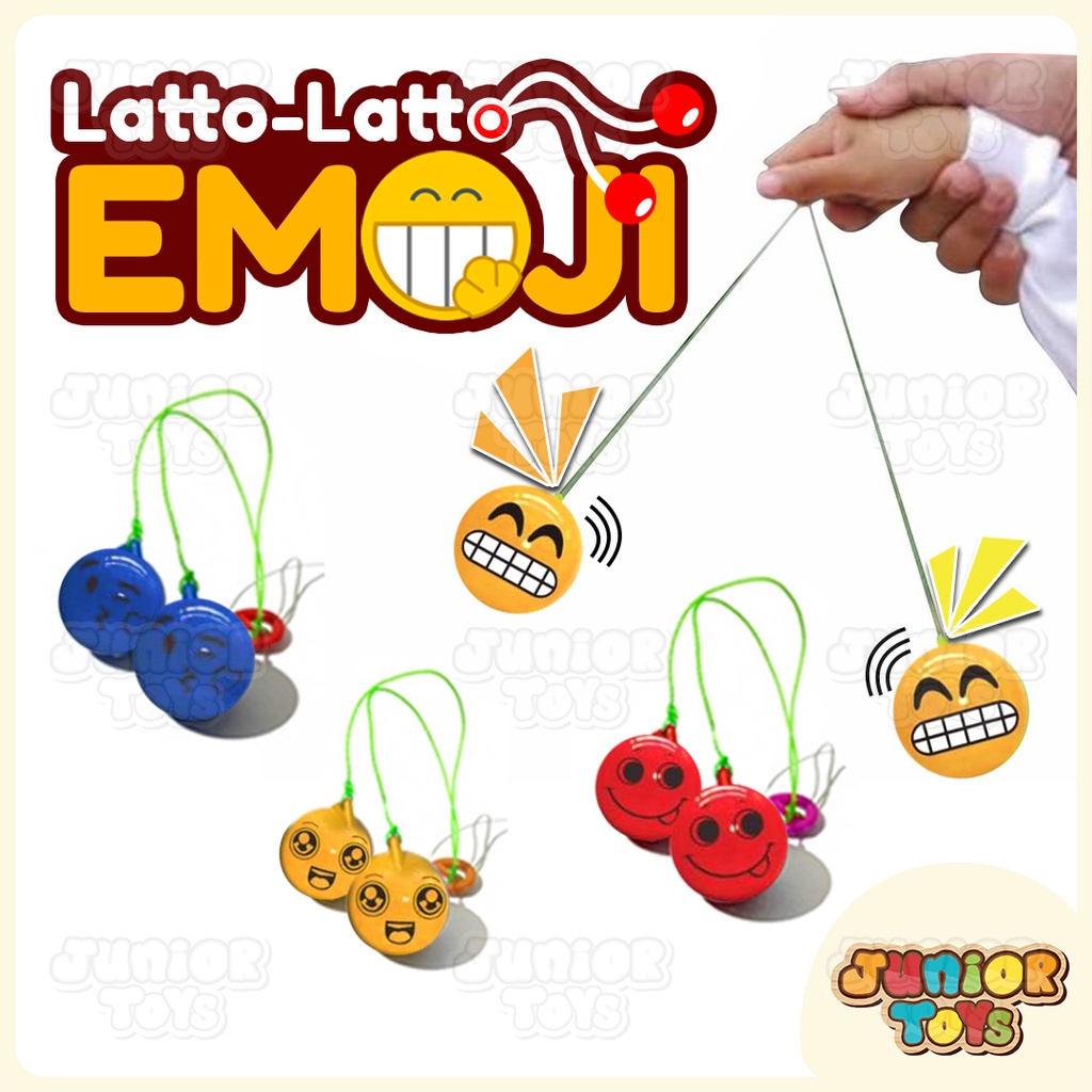 Jual Mainan Anak Lato Latto Emoji Smiley Karakter Viral Etek Tek Tok ...