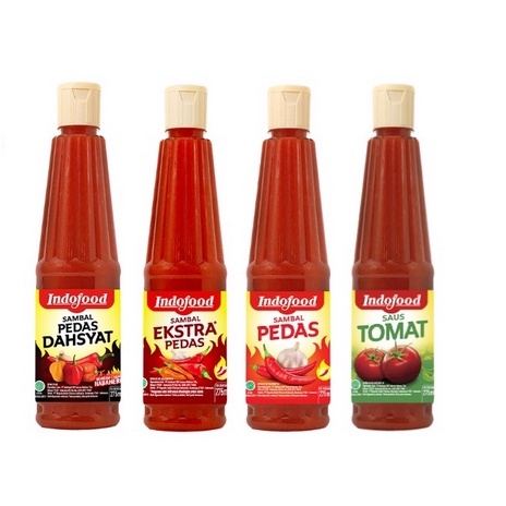 Jual Indofood Sambal Pedas Dahsyat /Extra Pedas /Pedas 275ml | Shopee ...