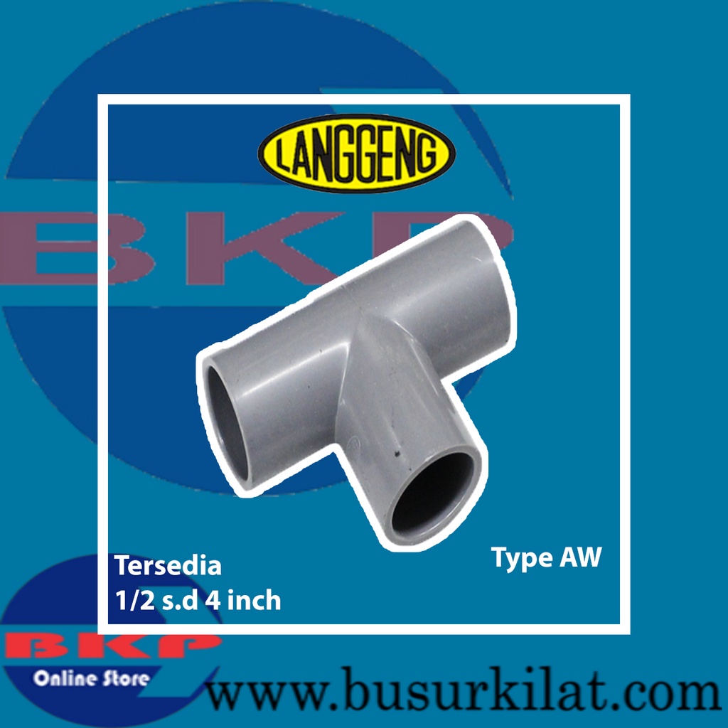 Jual Tee / T Pvc uk. 3 inch merk Langgeng type AW | Shopee Indonesia
