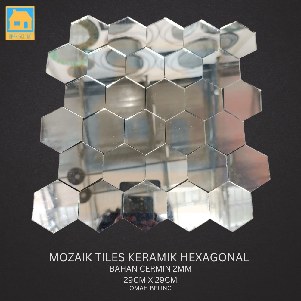 Jual Mozaik Tile Keramik Hexagonal | Bahan Cermin Hexagonal | Ukuran ...