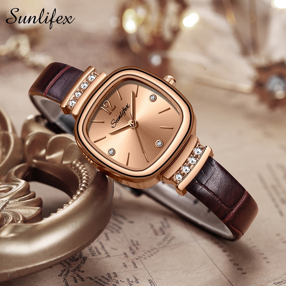 Jual Sunlifex 8001 Jam Tangan Wanita Original Berlian Gaya Antik Anggun ...