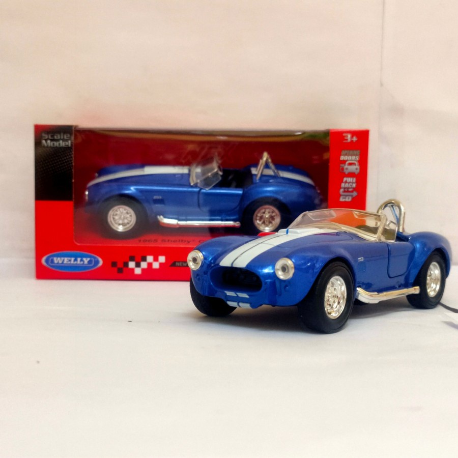 Jual Diecast Mobil shelby Cobra 427 Welly skala 1:36 Miniatur Mobil ...