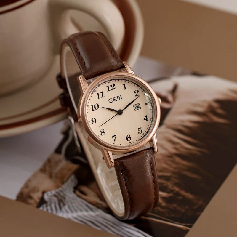 Jual GEDI Jam Tangan Wanita Kulit Dengan Tanggal Jam Tanggal Vintage ...