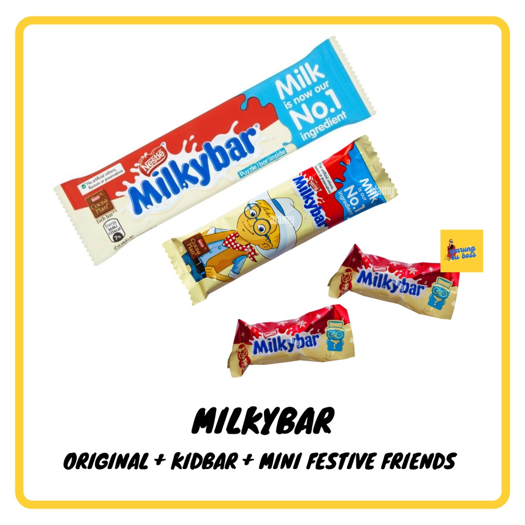 Jual Milkybar White Chocolate Bar Milkybar Kid Bar Milkybar Festive ...
