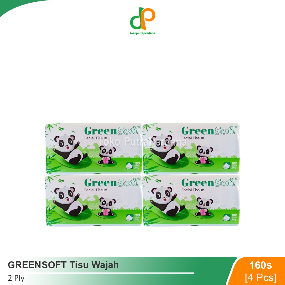 Jual TISU/TISSUE GreenSoft Tisu Wajah 160 Sheet (4 Pcs) | Shopee Indonesia
