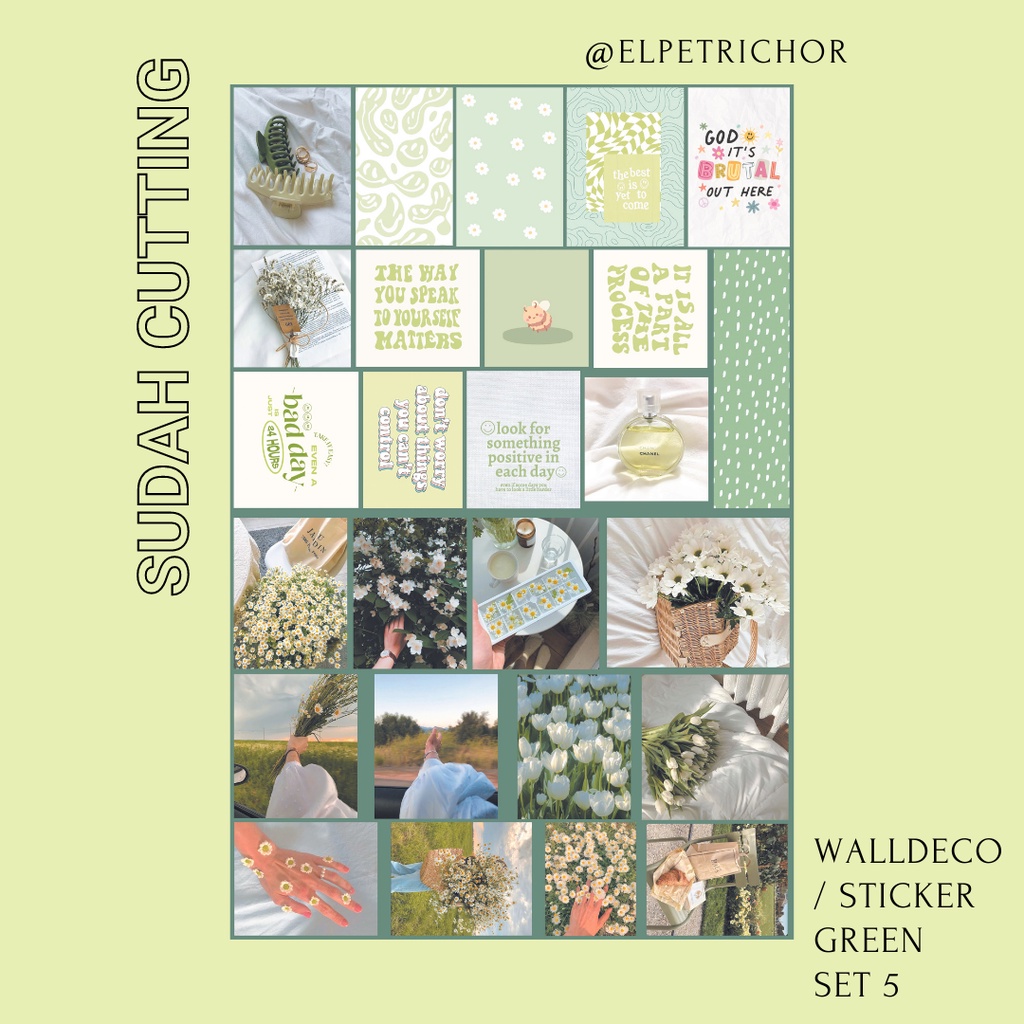 Jual STICKER & WALLDECO GREEN SERIES / ELPETRICHOR / DEKORASI KAMAR ...