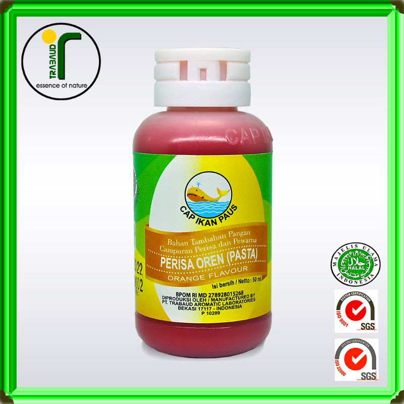Jual ( Paket 6 pcs ) Perisa Oren | Pasta orange Cap Ikan Paus (50 ML ...