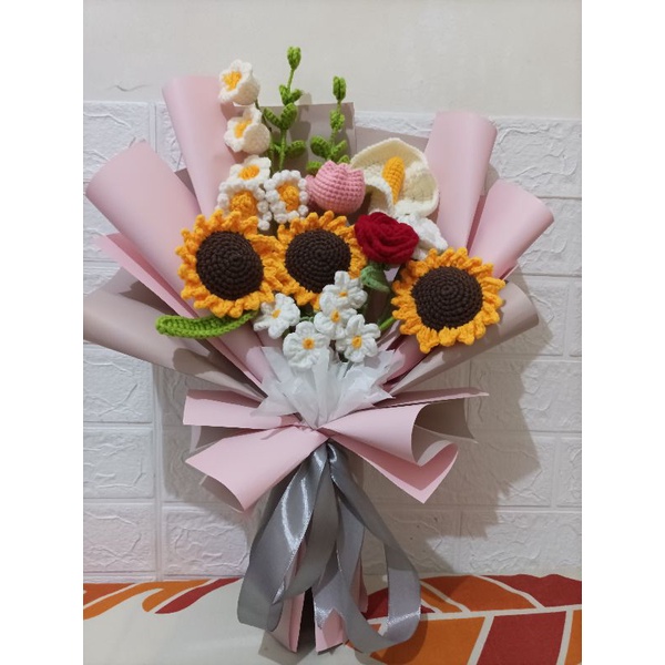 Jual Custom Buket Bunga Rajutan | Shopee Indonesia