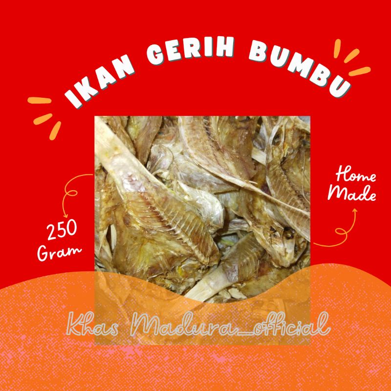 Jual IKAN ASIN BUMBU 250 GRAM IKAN KERING HOME MADE IKAN GERIH KHAS ...