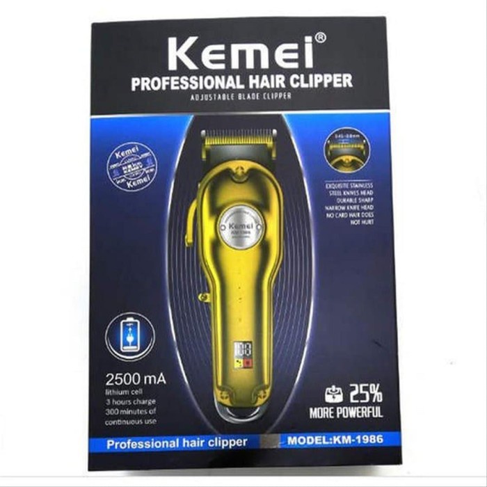 Jual Alat Cukur Rambut Kemei KM-1986 GOLD Hair Clipper | Shopee Indonesia