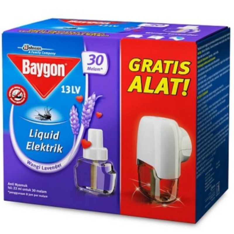 Jual Baygon Elektrik Lavender Dual Power Set 22mL. (gratis alat) | Shopee Indonesia