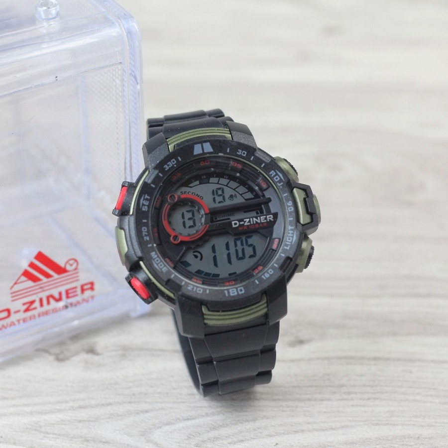 Jual JAM TANGAN PRIA D ZINER D8154 DIGITAL TIME ORIGINAL ANTI AIR ...