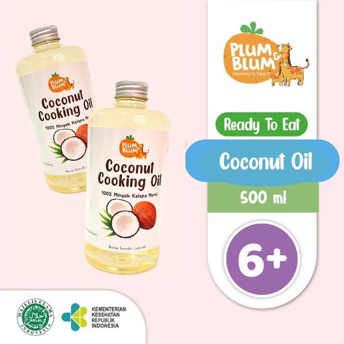 Jual Plum & Blum Coconut Cooking Oil Minyak MPASI BB Booster 500 gram ...