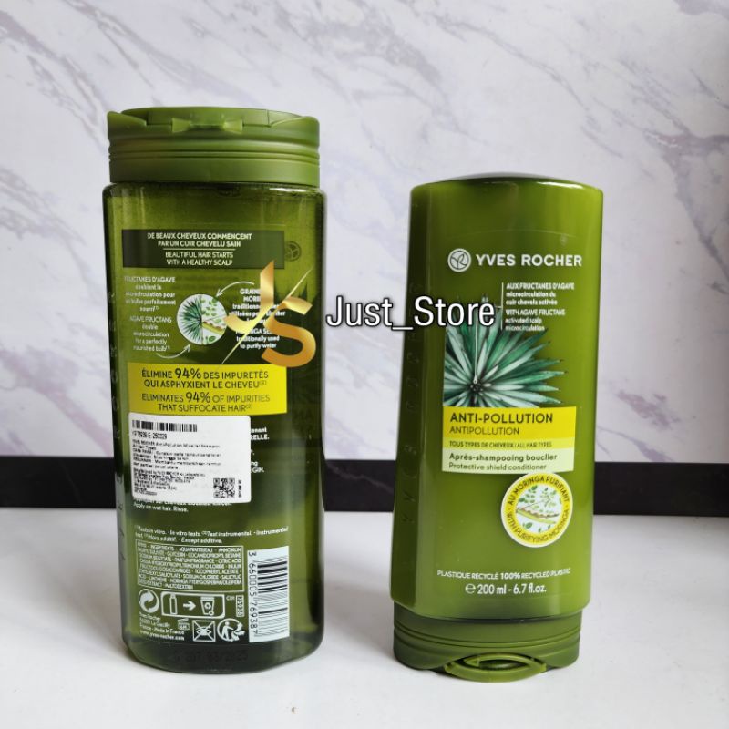 Jual YVES ROCHER Anti Pollution Shampoo 300ml / Conditioner 200ml ...
