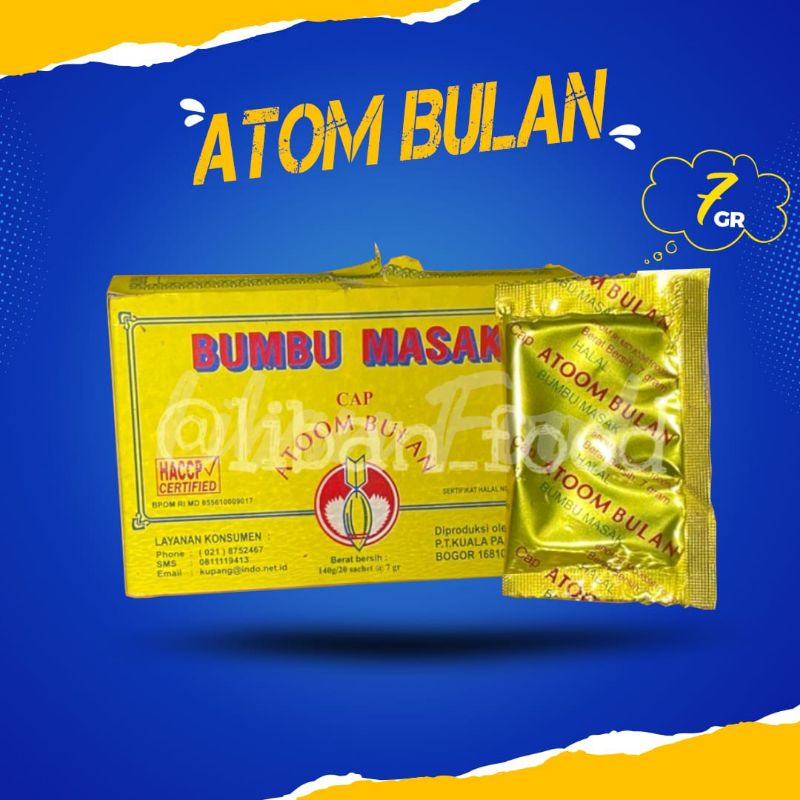 Jual BUMBU PENYEDAP CAP ATOM BULAN 1 SACHET | Shopee Indonesia