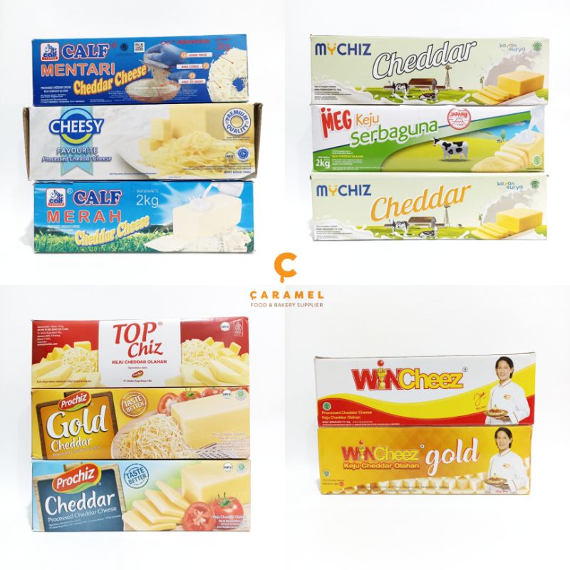 Jual Keju Cheddar 2kg - keju parut - Cheese Block 2kg All Variant ...